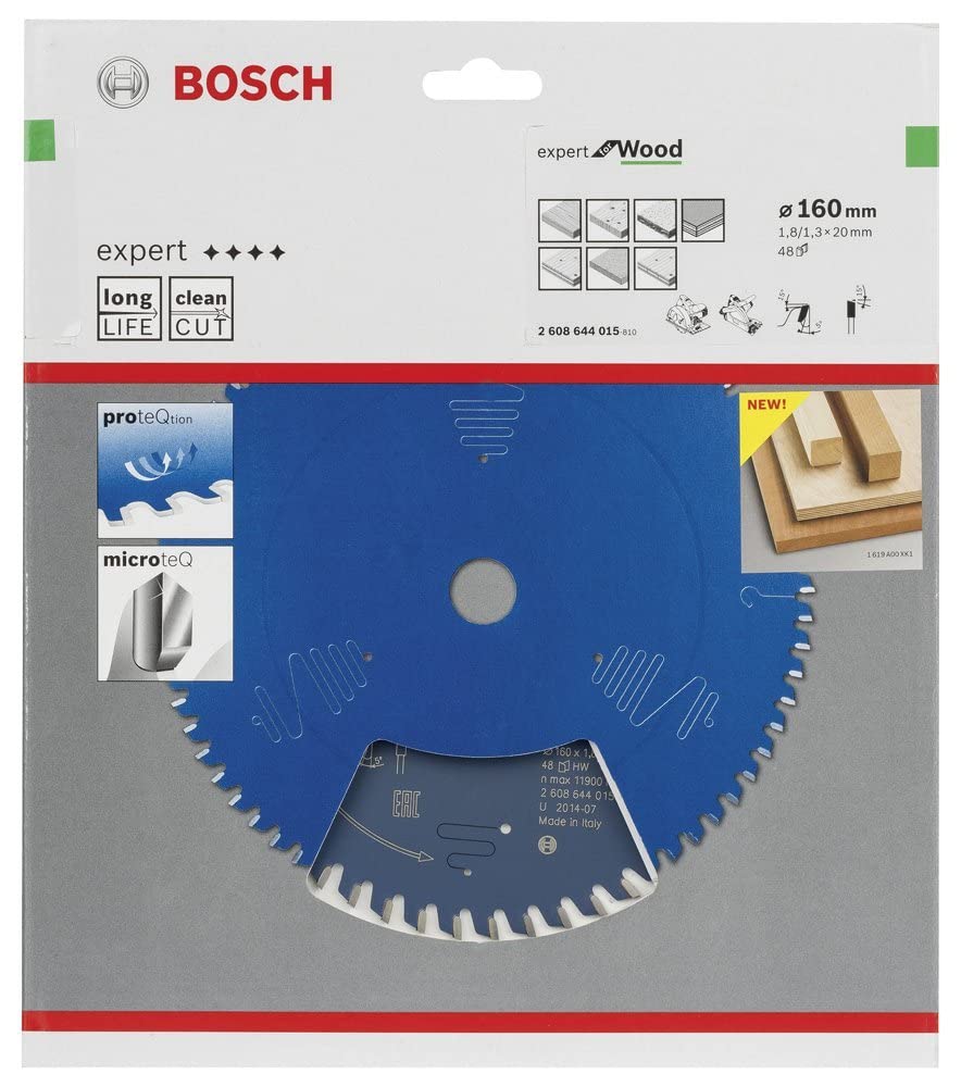 Bosch 2608644015 EXWOH 6.3" x 20mm 48T Circular saw blade Top Precision