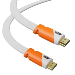 flat cable hdmi - 2.0 - high speed hdmi flat wire, by ultra clarity - cl3 rated - audio return channel (arc) 4k ultra hd 2160p / bandwidth up to 18gbps / 3d hd 2 x 1080p ready (40 feet 1-pack)