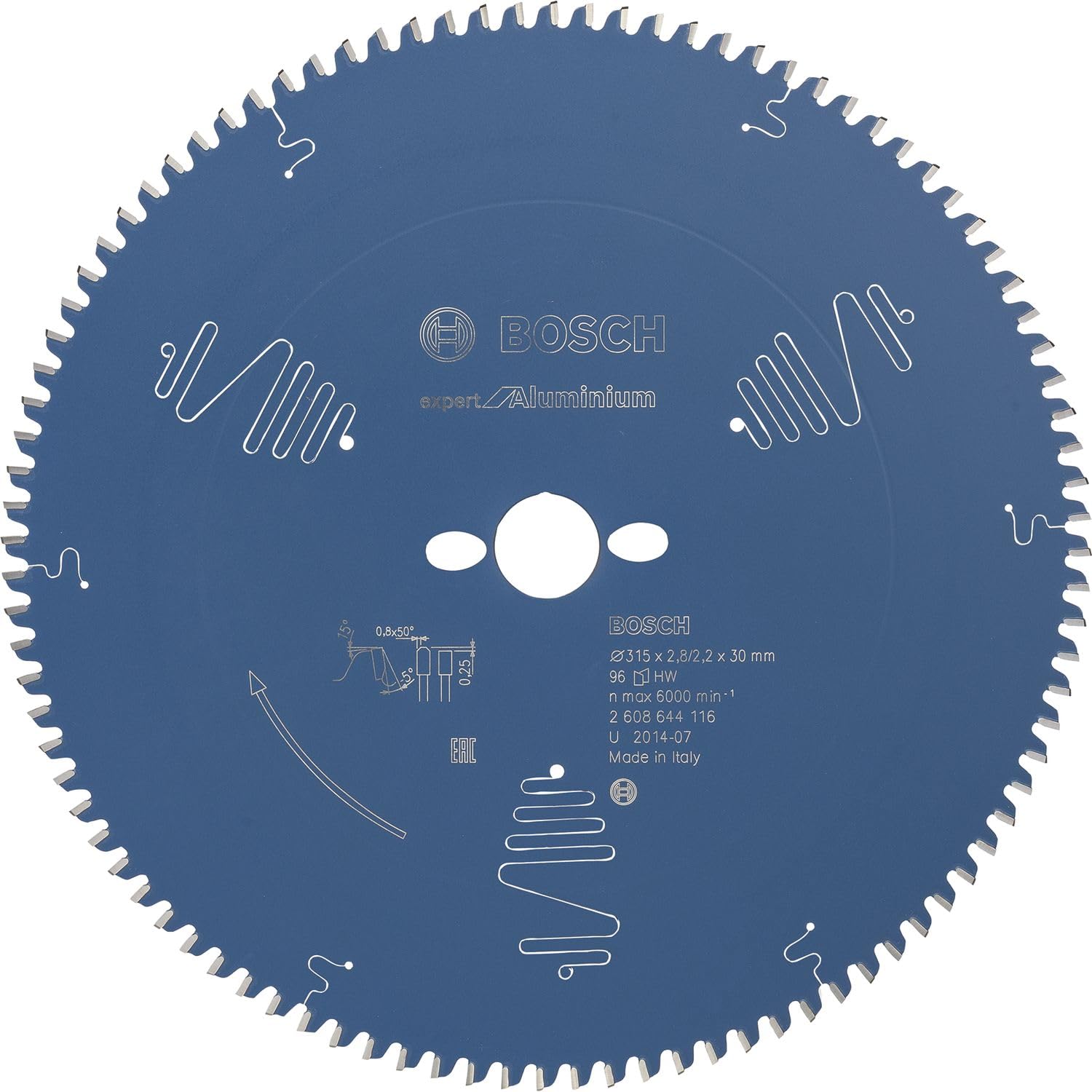 Bosch 2608644116 Circular Saw Blade"Top Precision" Exalb 12.4inx30mm 96T