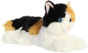 aurora® adorable flopsie™ esmeralda™ stuffed animal - playful ease - timeless companions - white 12 inches