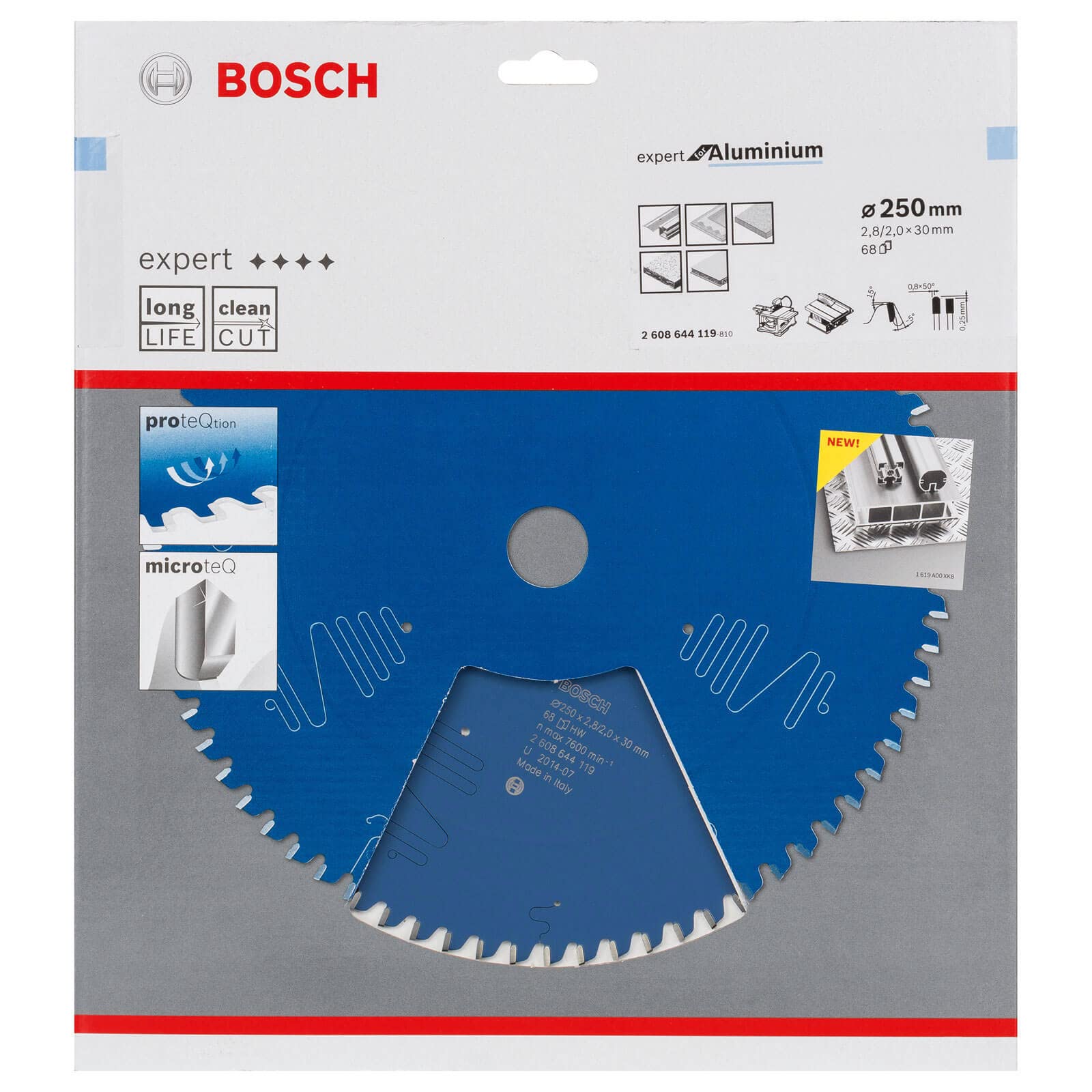 Bosch 2608644119 Circular Saw Blade"Top Precision" Exalt 9.84inx30mm 68T