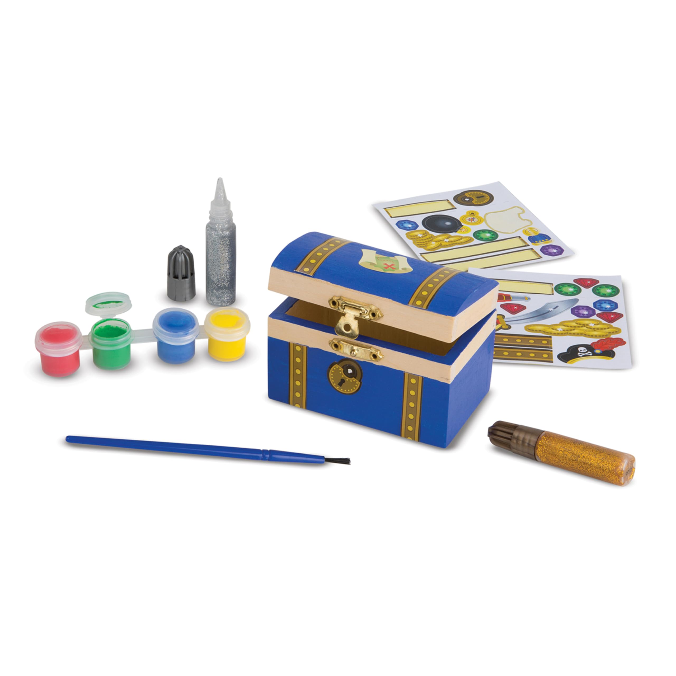 Melissa & Doug Decorate-Your-Own Wooden Pirate Chest Craft Kit