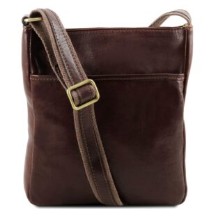 tuscany leather jason leather crossbody bag dark brown