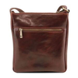 Tuscany Leather Jason Leather Crossbody Bag Dark Brown