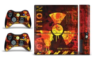 247 skins graphics kit sticker decal compatible with xbox 360e 360 elite and controllers - meltdown