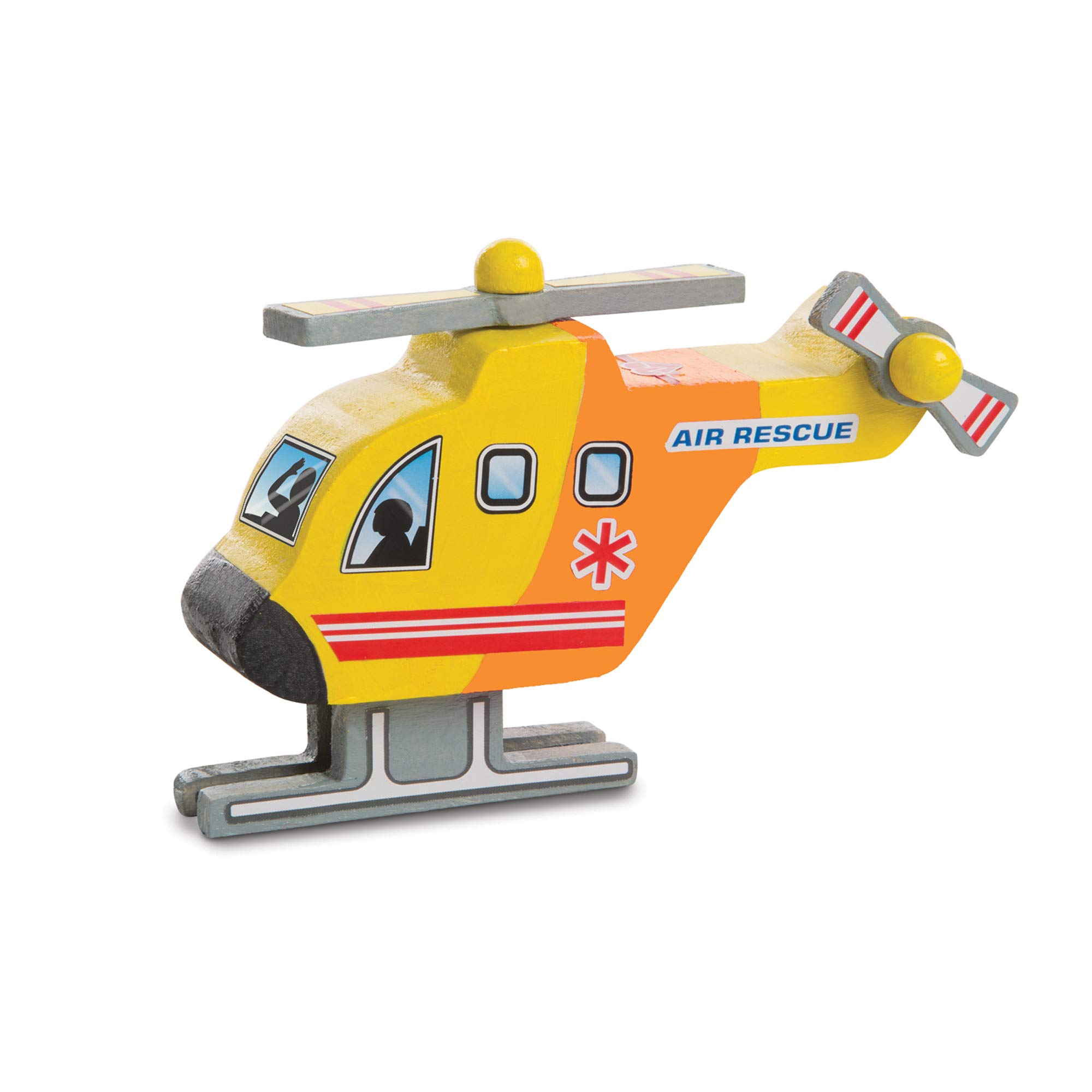 Melissa & Doug Created by Me! Rescue Vehicles Wooden Craft Kit - Decorate-Your-Own Police Car, Fire Truck, Helicopter