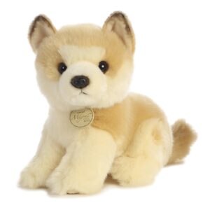 aurora® adorable miyoni® tots akita puppy stuffed animal - lifelike detail - cherished companionship - brown 9 inches