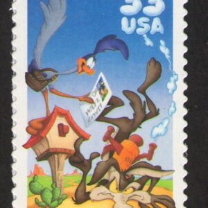 Wile E. Coyote & Road Runner Looney Tunes Sheet of 10 33-Cent Stamps, US, Scott 3391