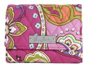 vera bradley petite trifold wallet (pink swirls)