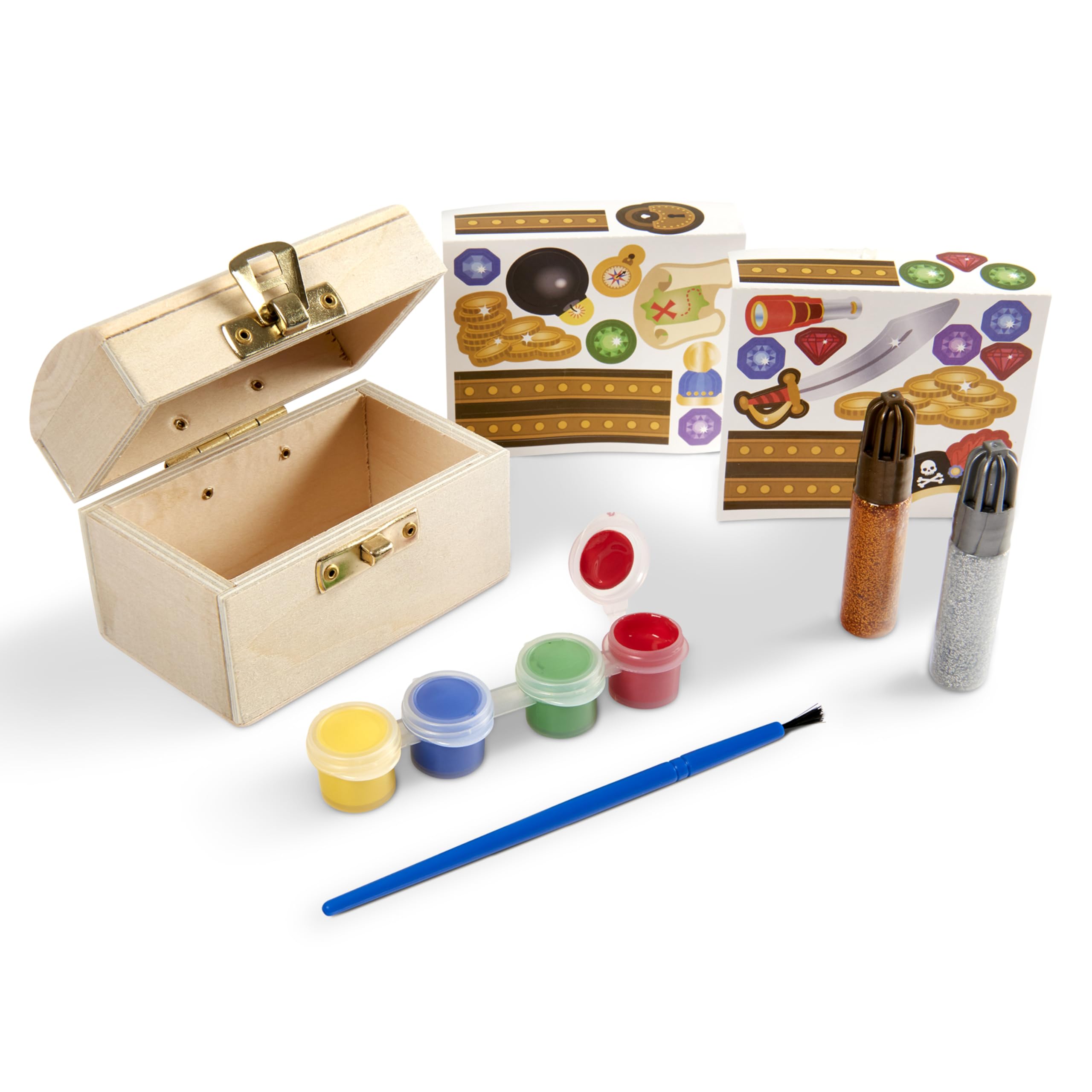 Melissa & Doug Decorate-Your-Own Wooden Pirate Chest Craft Kit