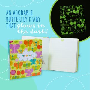 Peaceable Kingdom Press/Butterflies Glow in the Dark Lock & Key Diary