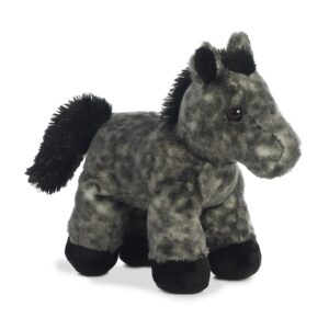 aurora® adorable mini flopsie™ storm™ stuffed animal - playful ease - timeless companions - gray 8 inches