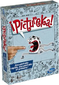 hasbro gaming pictureka! picture hunt game spanish version, find it fast shout out first