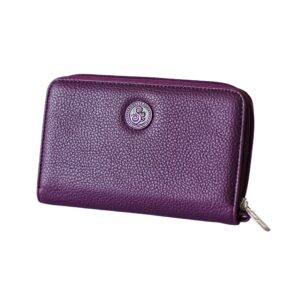 savvycents cash budgeting wallet (purple), zip around, accordion file system, wristlet strap, women's wallet