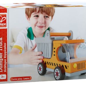 Hape Wooden Dump Truck| Pretend Play Construction Vehicle Toys for Toddlers