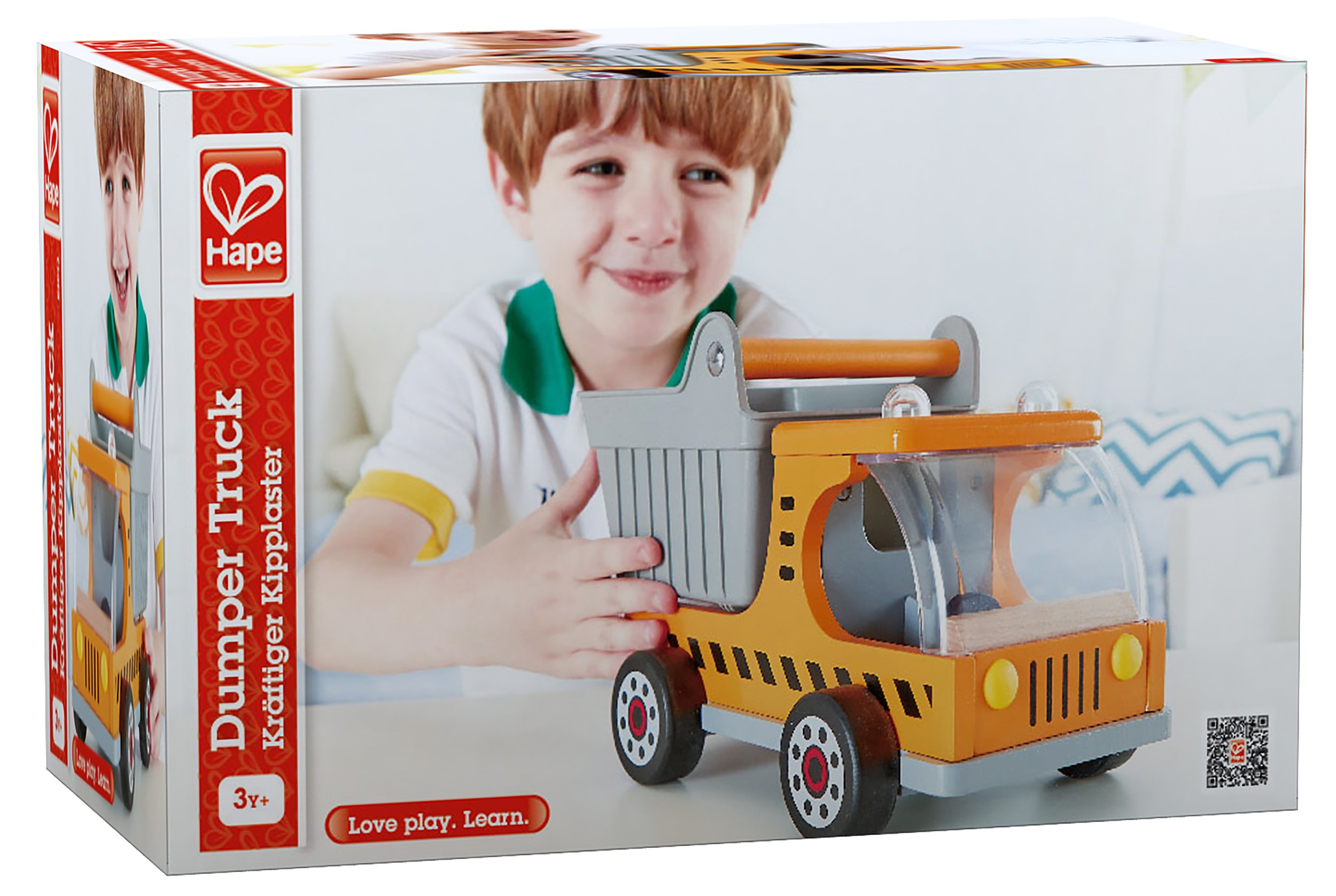 Hape Wooden Dump Truck| Pretend Play Construction Vehicle Toys for Toddlers