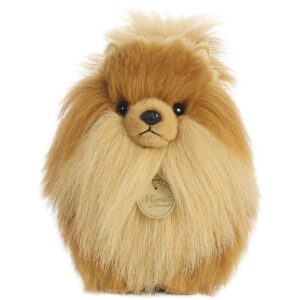 Aurora® Realistic Miyoni® Pomeranian Stuffed Animal - Lifelike Detail - Cherished Companionship - Brown 9 Inches