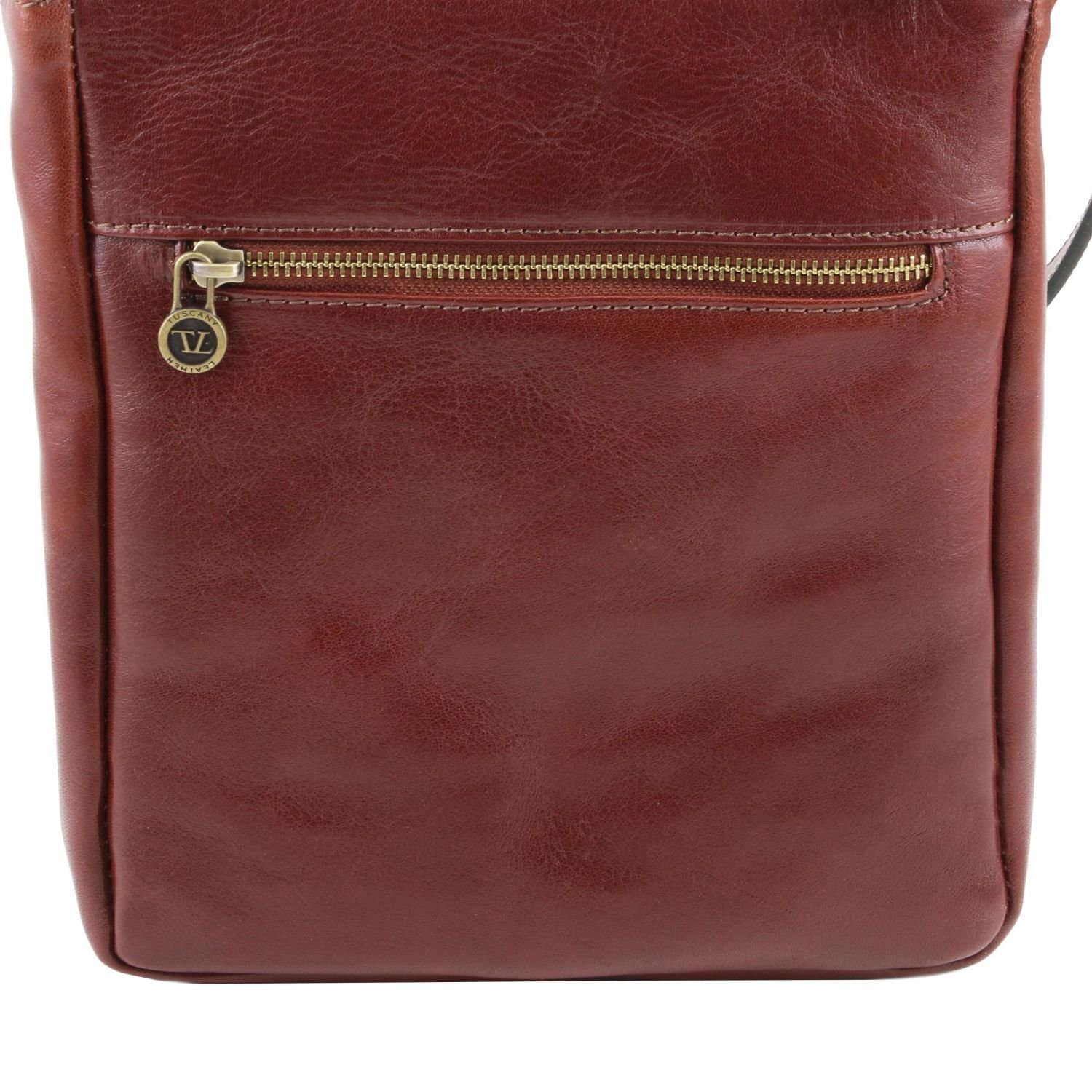 Tuscany Leather Jason Leather Crossbody Bag Dark Brown