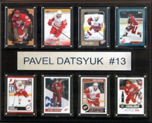 nhl detroit red wings pavel datsyuk 8-card plaque, 12 x 15-inch