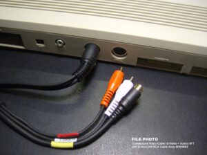 commodore video monitor tv cable (s-video + audio) - c-64/c-128