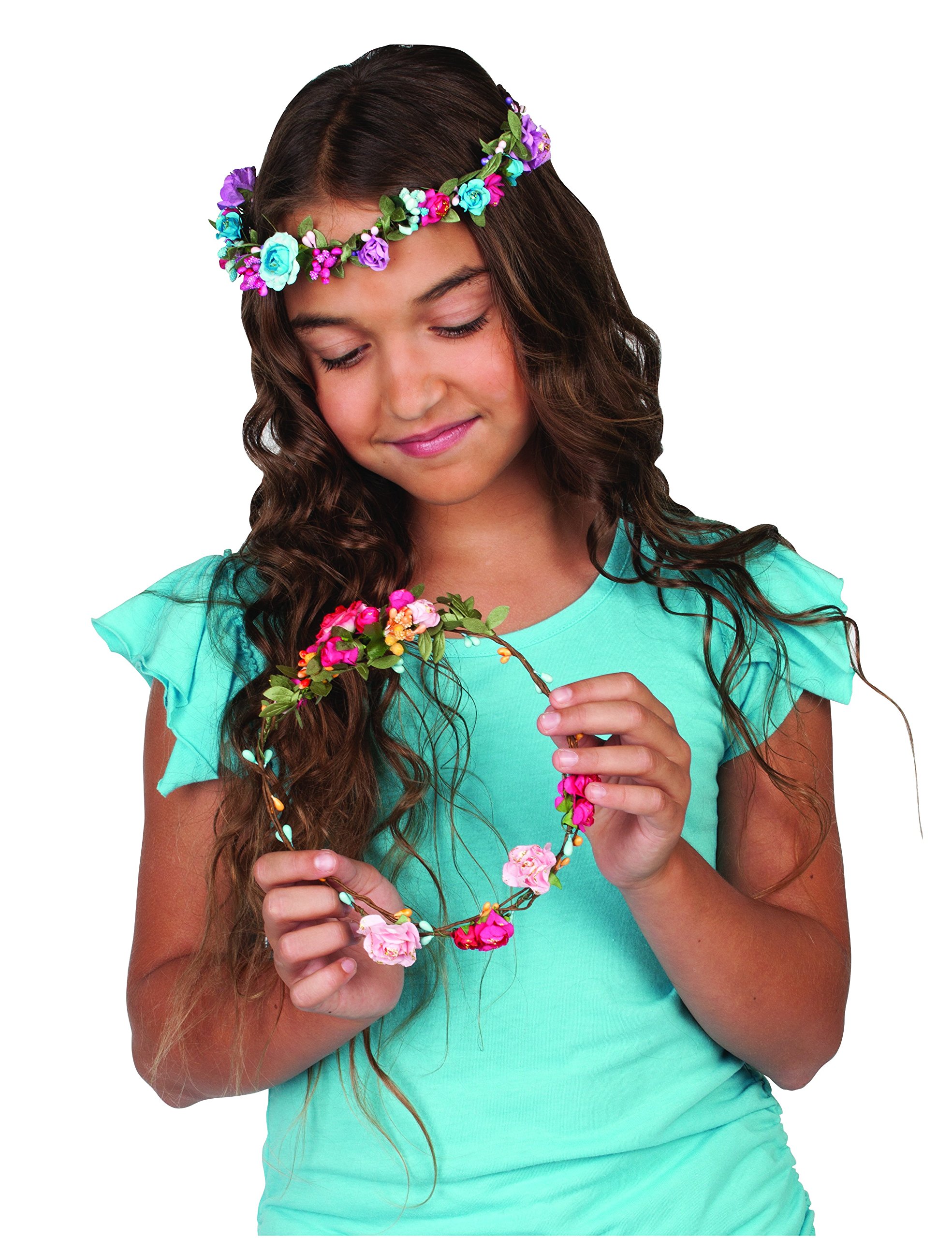 Creativity for Kids Flower Crowns Craft Kit - Create 4 Hair Accessories