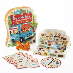 educational insights frankie's food truck fiasco game, shape matching award-winning board game for preschoolers & toddlers, for 2-4 players, fun family game for kids ages 4+