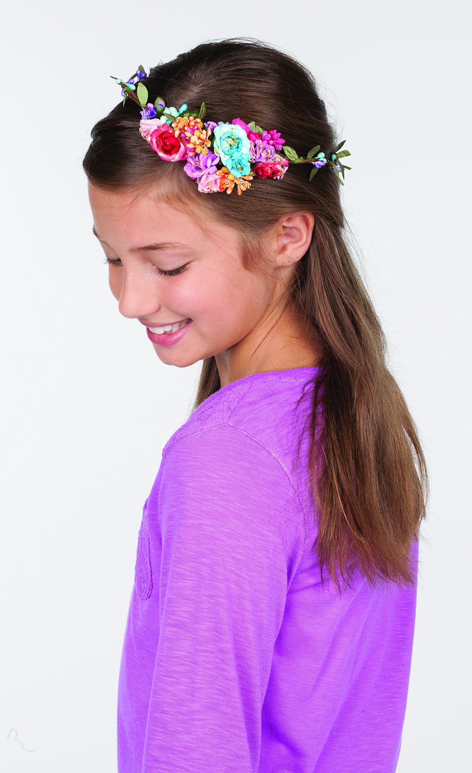 Creativity for Kids Flower Crowns Craft Kit - Create 4 Hair Accessories