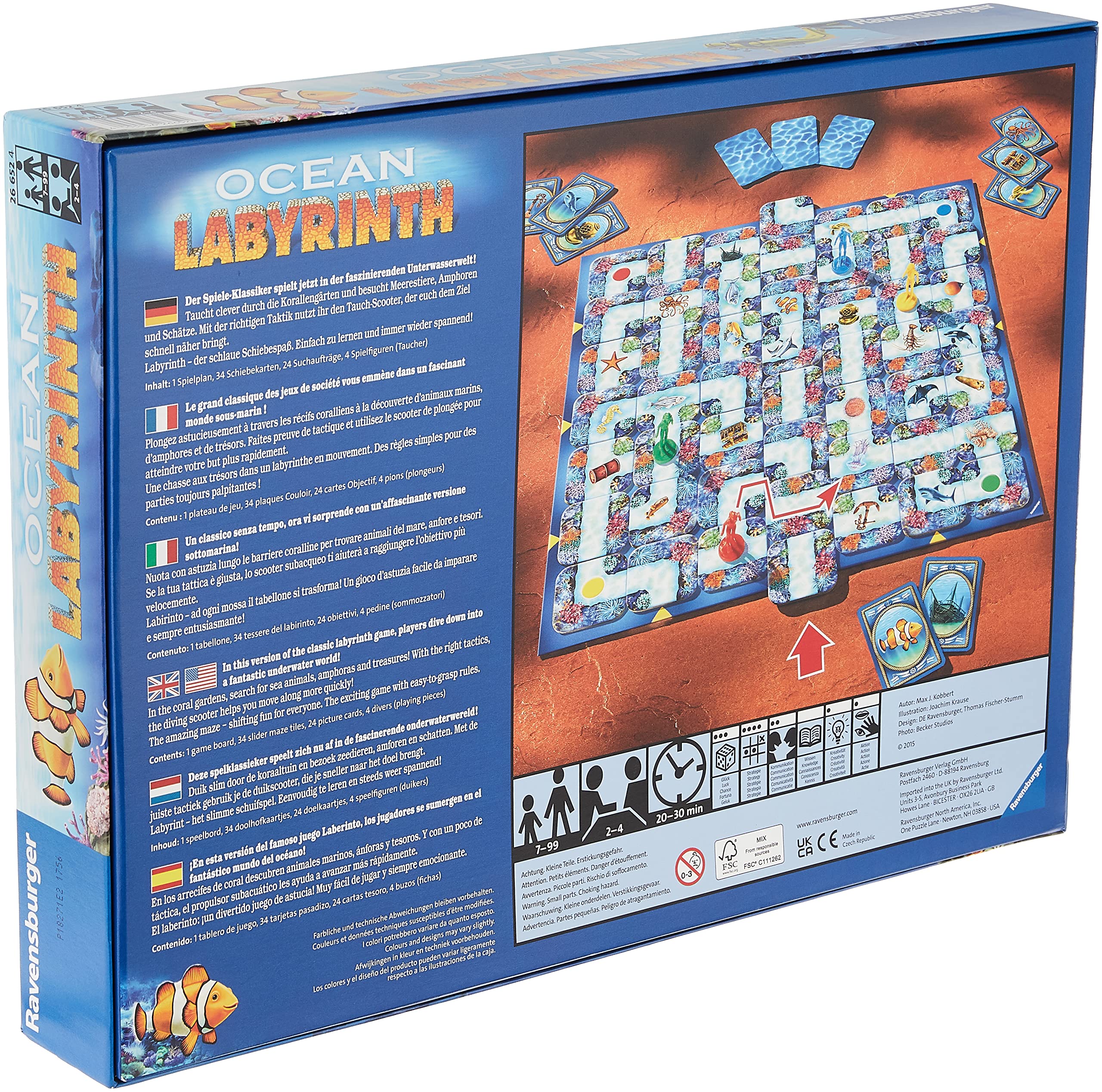 Ravensburger Ocean Labyrinth - Engaging Family Board Game for Kids & Adults | Quick Learning Curve | High Replayability | Perfect for Ages 7 and Up | Brilliant Mind Teaser