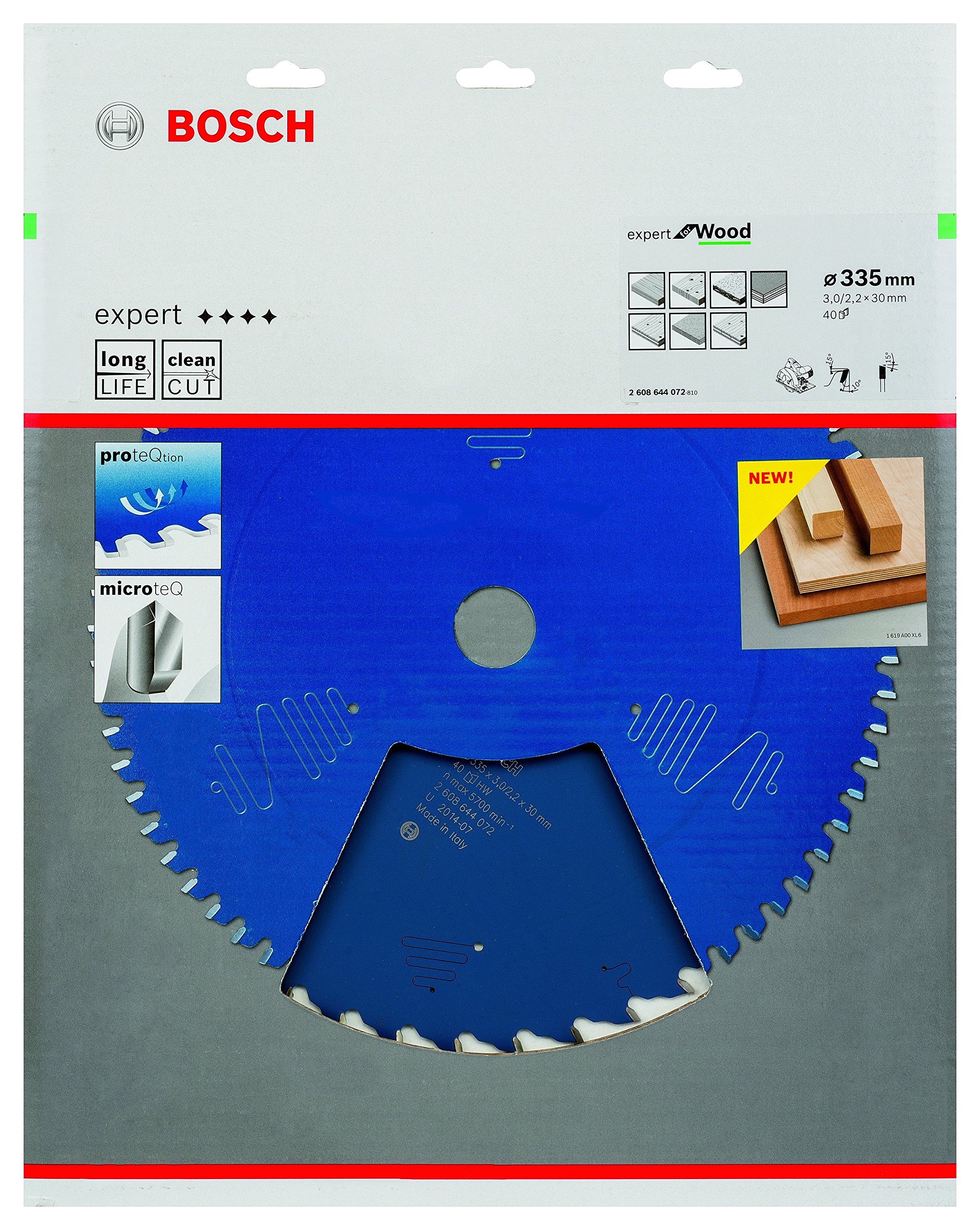 Bosch 2608644072 EXWOH 13.19" x 30mm 40T Circular saw blade Top Precision