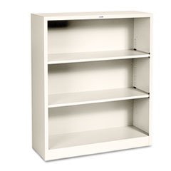 hon company hons42abcl 3 shelf metal bookcase- 34-. 50inchwx12-. 63inchdx41inchh- putty