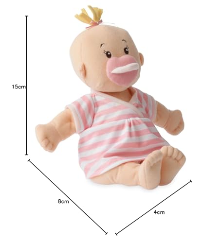 Manhattan Toy Baby Stella Soft First Baby Doll for Ages 1 Year and Up, 15", Peach