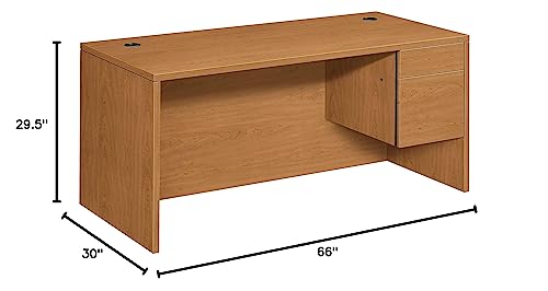 HON 10583RCC 10500 Series"L" Right 3/4-Height Pedestal Desk, 66 x 30 x 29-1/2, Harvest