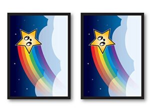 ybw rainbow star deck protectors legion supplies matte finish sleeves 2-packs - standard magic the gathering size