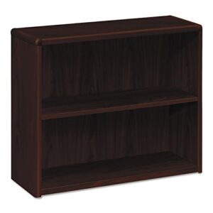 hon 10752nn 10700 series wood bookcase, two shelf, 36w x 13 1/8d x 29 5/8h, mahogany