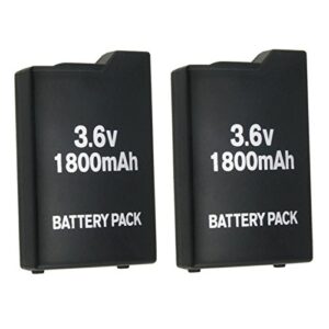 2x new 3.6v 1800mah rechargeable battery for sony psp-110 psp-1001 psp 1000 us