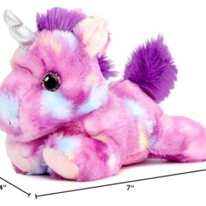 Mulberry Drop Purple Unicorn Bright Fancies 7" Stuffed Animal Plush