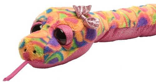 Wild Republic Snake Plush, Snake Stuffed Animal, Plush Toy, Pet Snake, Sherbert, 54"