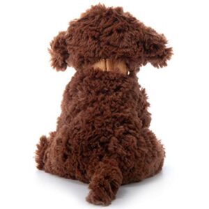 The Petting Zoo Scruffy Dog Stuffed Animal, Gifts for Kids, Chocolate Brown Dog Plush Toy 10 Inches