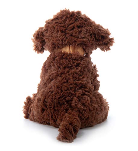 The Petting Zoo Scruffy Dog Stuffed Animal, Gifts for Kids, Chocolate Brown Dog Plush Toy 10 Inches