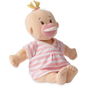 manhattan toy baby stella soft first baby doll for ages 1 year and up, 15", peach