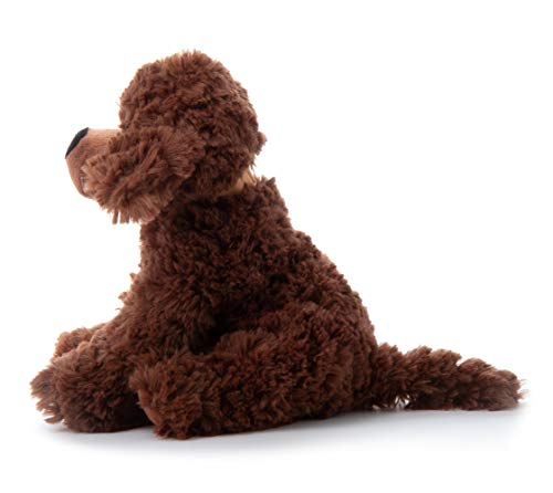 The Petting Zoo Scruffy Dog Stuffed Animal, Gifts for Kids, Chocolate Brown Dog Plush Toy 10 Inches