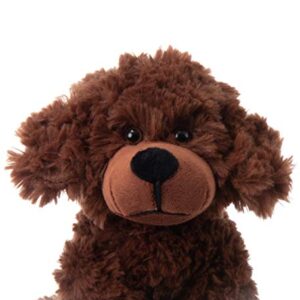 The Petting Zoo Scruffy Dog Stuffed Animal, Gifts for Kids, Chocolate Brown Dog Plush Toy 10 Inches