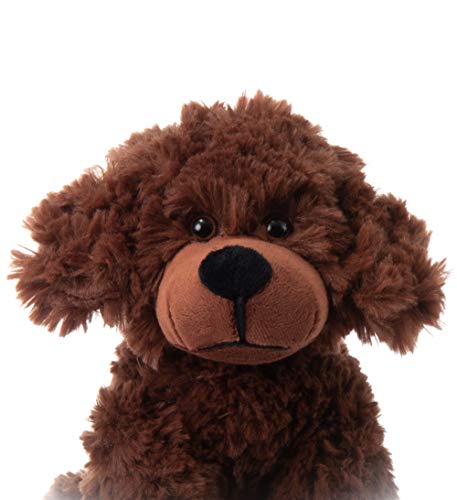 The Petting Zoo Scruffy Dog Stuffed Animal, Gifts for Kids, Chocolate Brown Dog Plush Toy 10 Inches