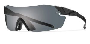 smith optics elite pivlock echo max eyeshields sunglass with black frame and gray/clear ignitor lenses