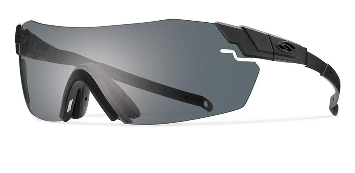 Smith Optics Elite Pivlock Echo Max Eyeshields Sunglass with Black Frame and Gray/Clear Ignitor Lenses