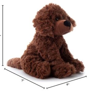 The Petting Zoo Scruffy Dog Stuffed Animal, Gifts for Kids, Chocolate Brown Dog Plush Toy 10 Inches