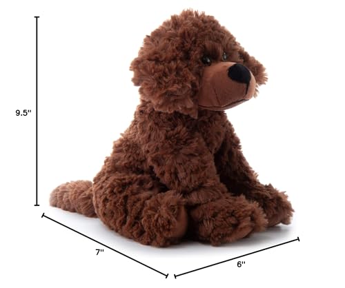 The Petting Zoo Scruffy Dog Stuffed Animal, Gifts for Kids, Chocolate Brown Dog Plush Toy 10 Inches