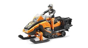 bruder snowmobile with driver & accessories