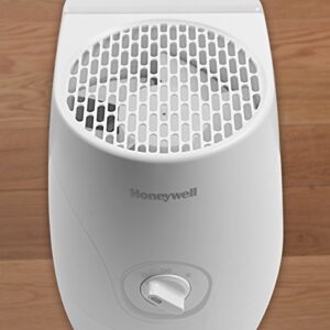 Honeywell Cool Moisture Humidifier White Ultra Quiet with Auto Shut-Off, Variable Settings & Wicking Filter for Small to Medium Rooms, Bedroom, Baby Room