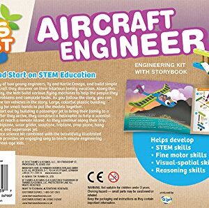 Kids First Aircraft Engineer | STEM | 32 Page Full-Color Illustrated Storybook | Ages 3+ | Preschoolers and kindergartners | Develop Fine Motor Skills | Parents Choice Gold Award, Multi-colored, Standard